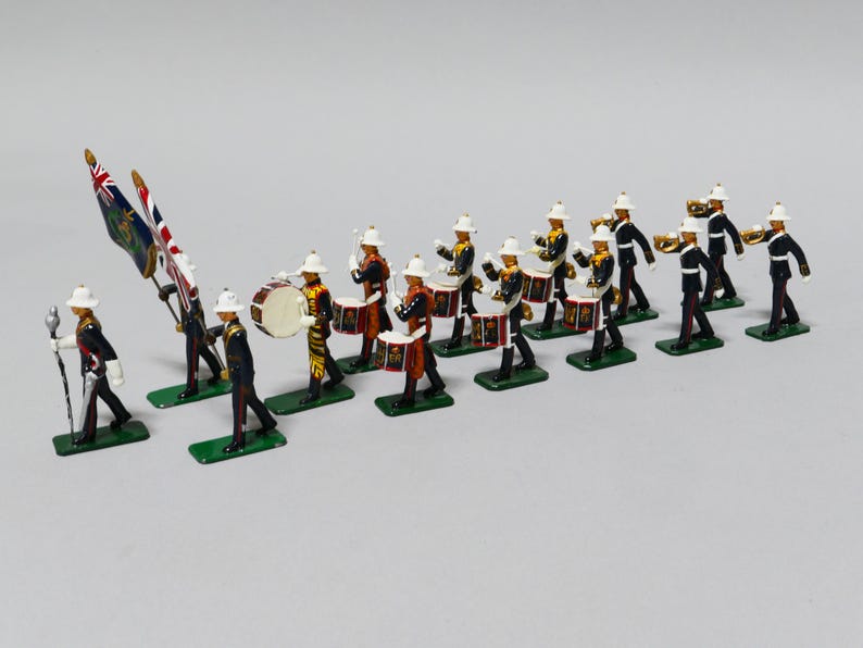 Historical Toy Soldier Royal Marine Marching Band 14 Piece Set - Etsy