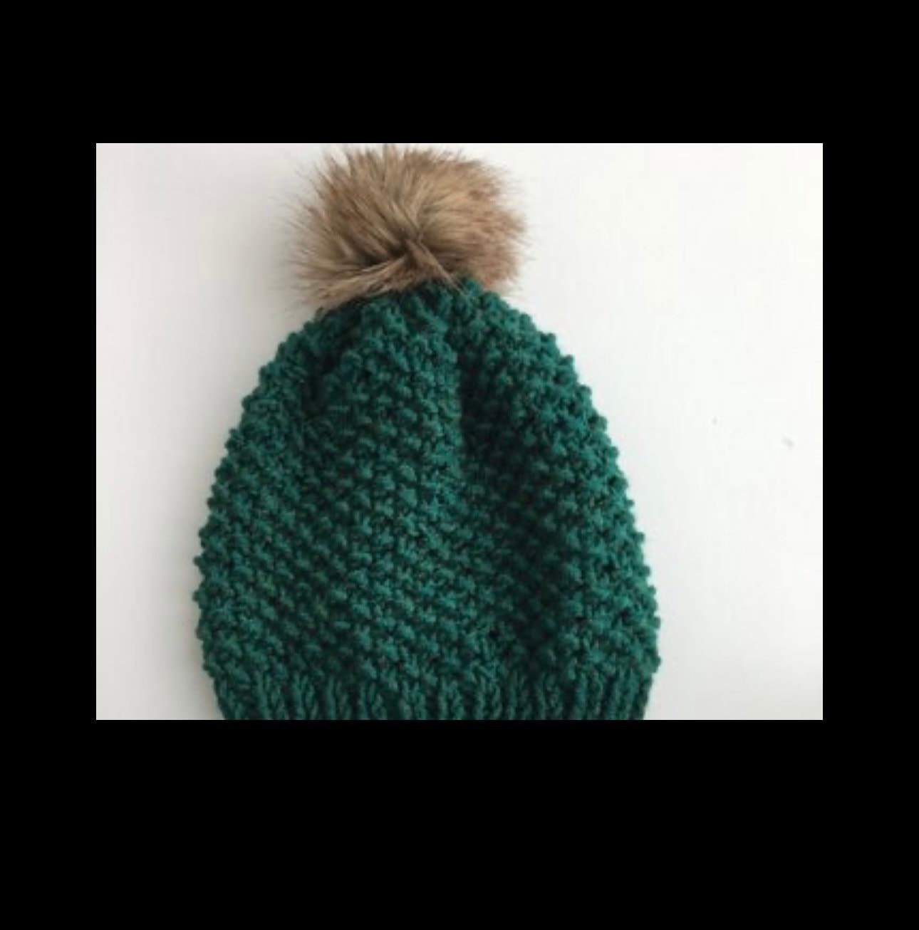 Slouchy Seed Stitch Handmade Hat Pom Pom Hat Knit Wool Hat - Etsy