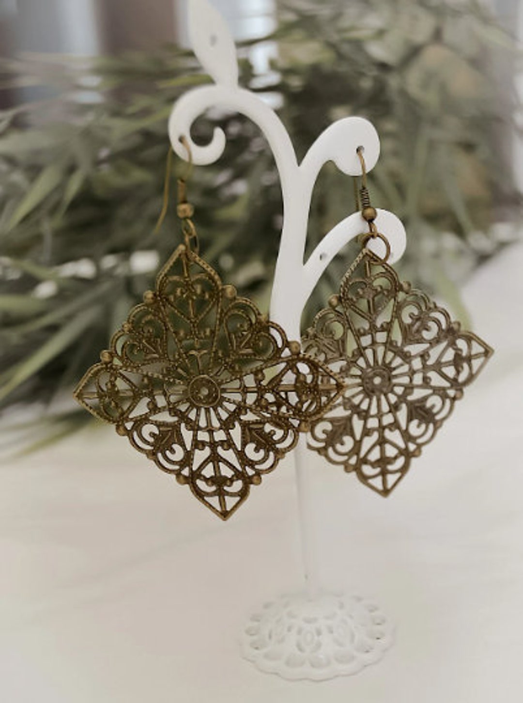 FILIGRANE - Boucles d'oreilles pendantes made in France, filigrane ...