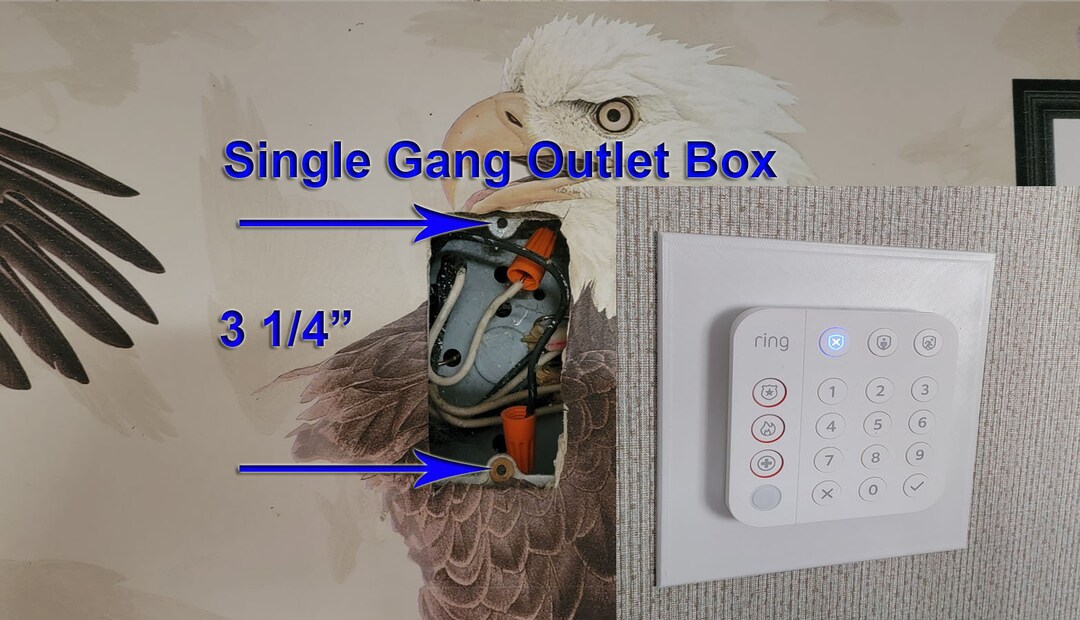 Low Profile Wall/electrical Box Mount for Ring Alarm Keypad (gen 2) for ...