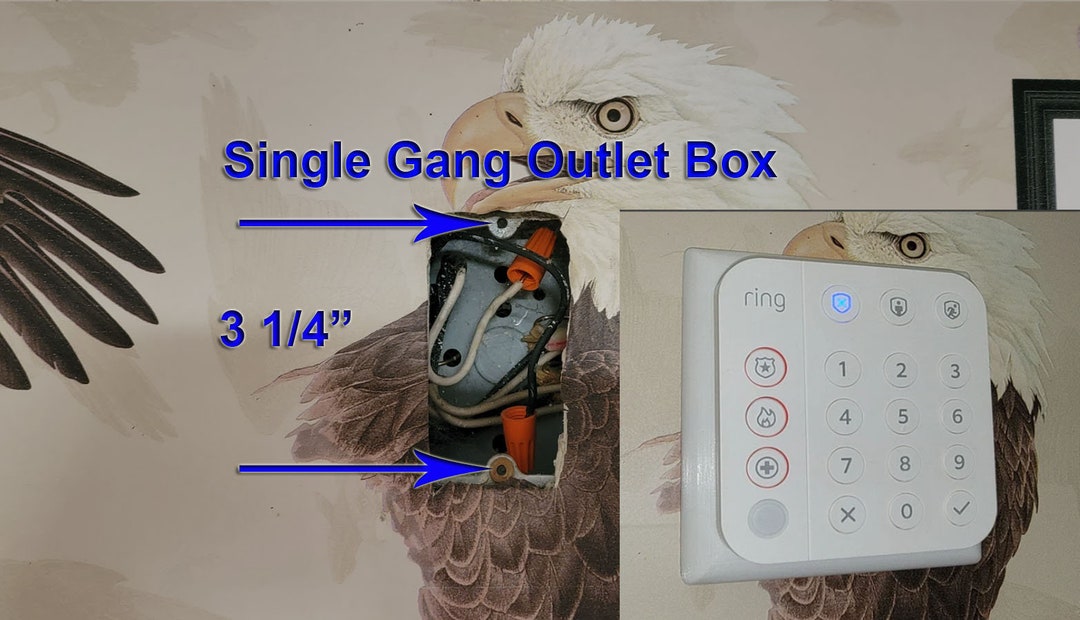 Wall/electrical Box Mount for Ring Alarm Keypad (gen 2) for Single Gang ...