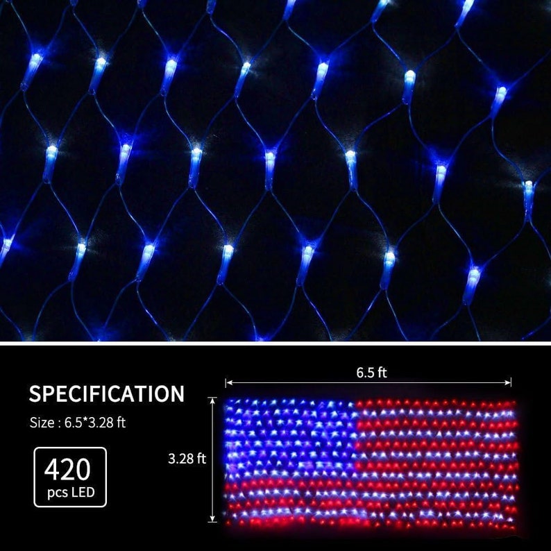 American Flag Lights 4th of July Decorations, Independence Day - Etsy