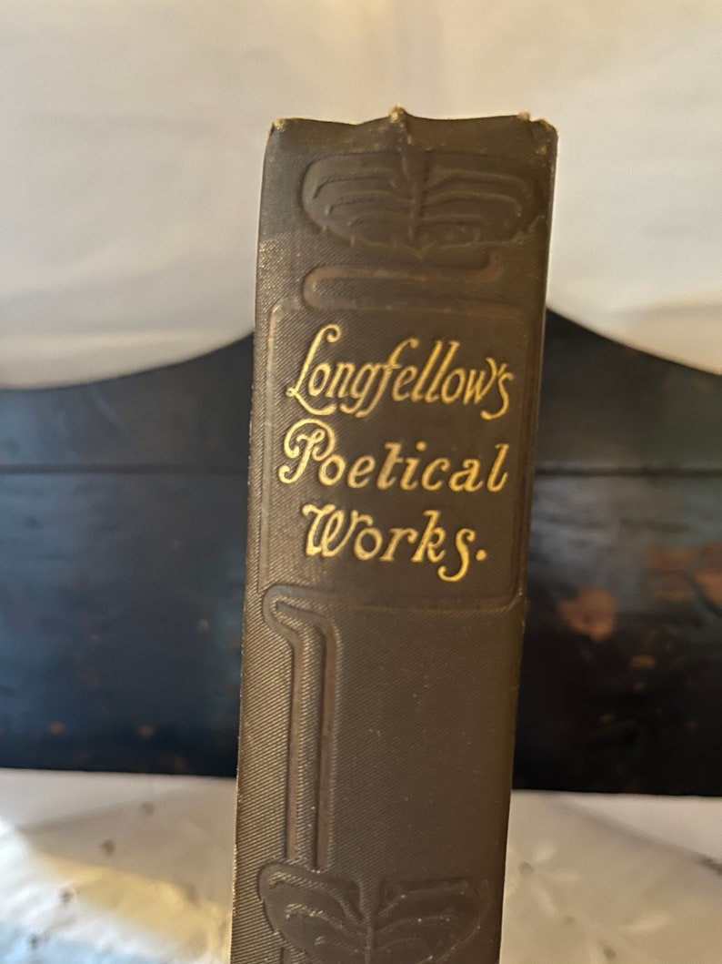 Decorative Antique Art Nouveau Bookthe Poetical Works of Henry W ...