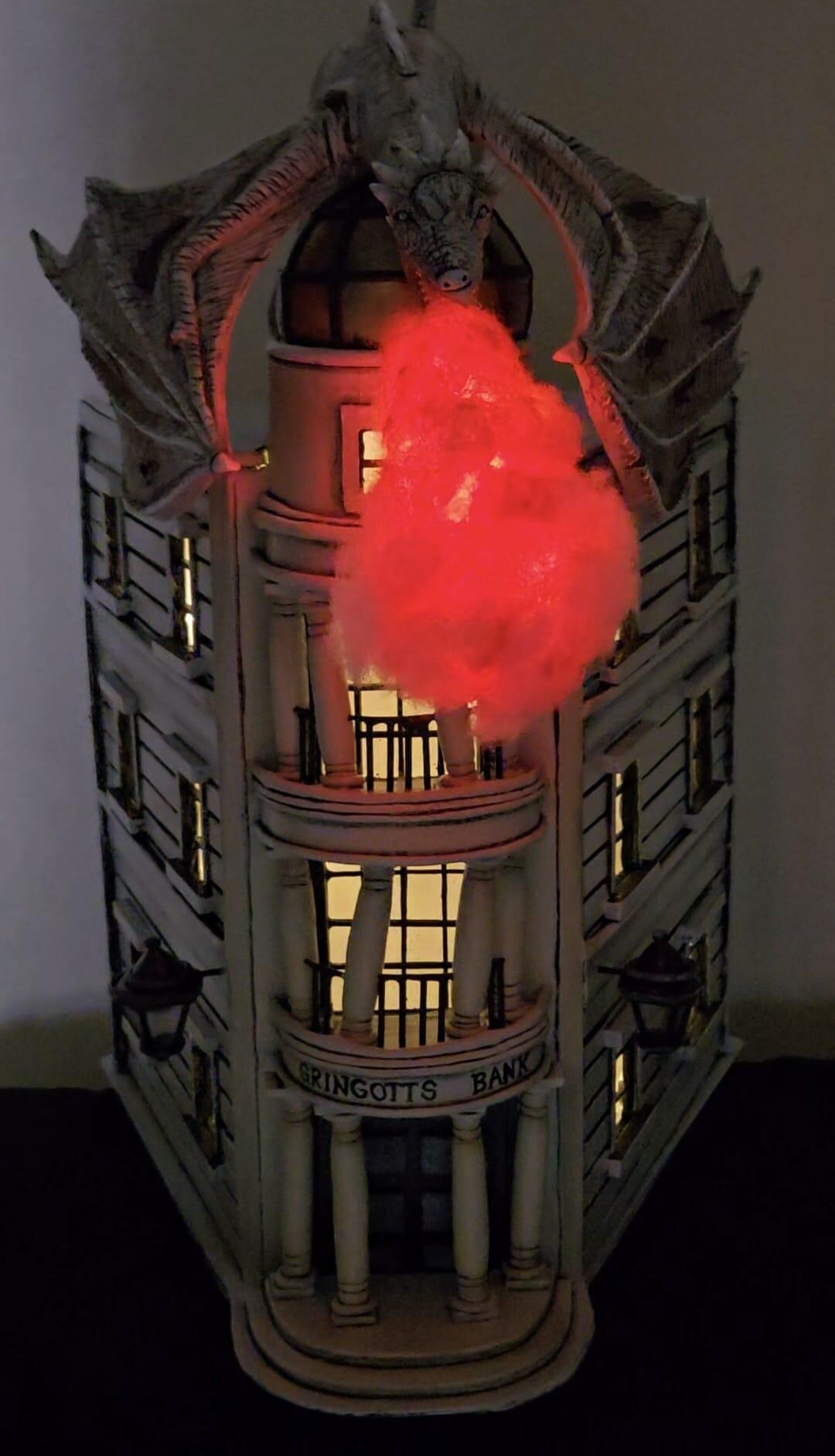 Handmade Magical Wizard Bank With Fire-breathing Dragon – Lighted ...