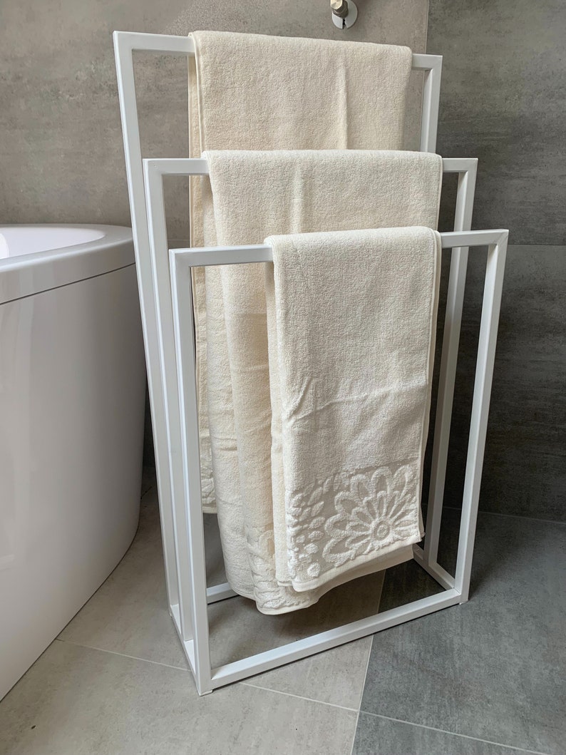 Free Standing Towel Rack Industrial Style Towel Stand/ - Etsy
