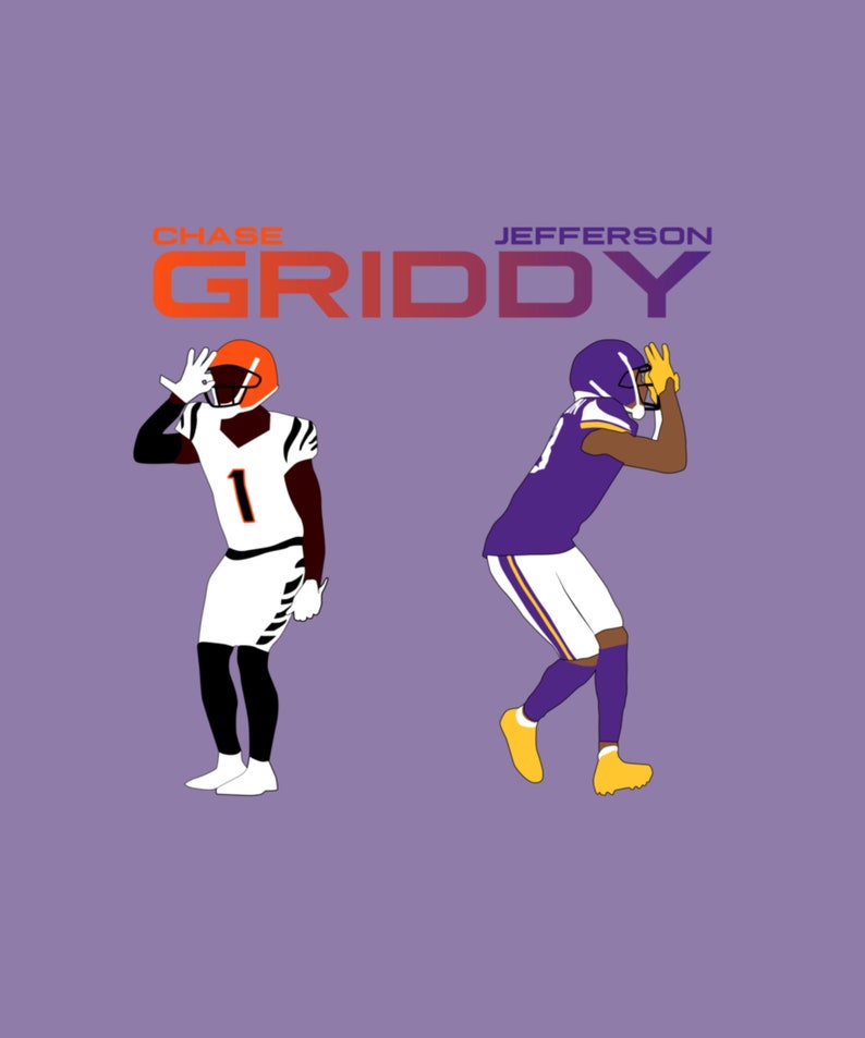 The Griddy Duo Jammer Chase And Justin Jefferson Png Etsy