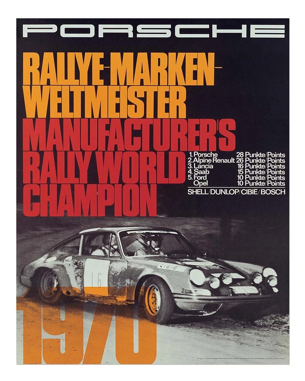 1970 Vintage Rally Car Poster – Classic Sports Car Racing Wall Art ...