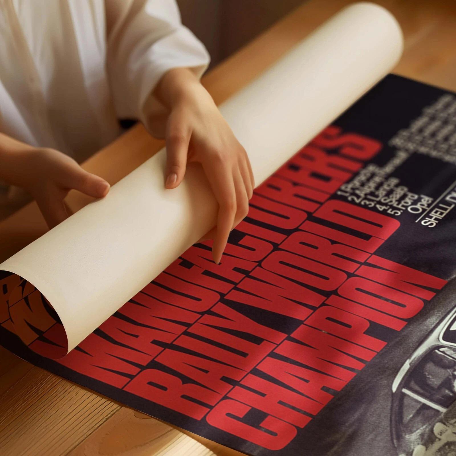 1970 Vintage Rally Car Poster – Classic Sports Car Racing Wall Art ...