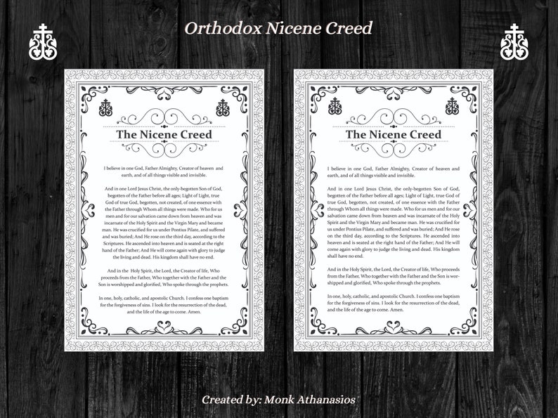 Orthodox Creed Nicene Creed Orthodox Symbol of Faith - Etsy