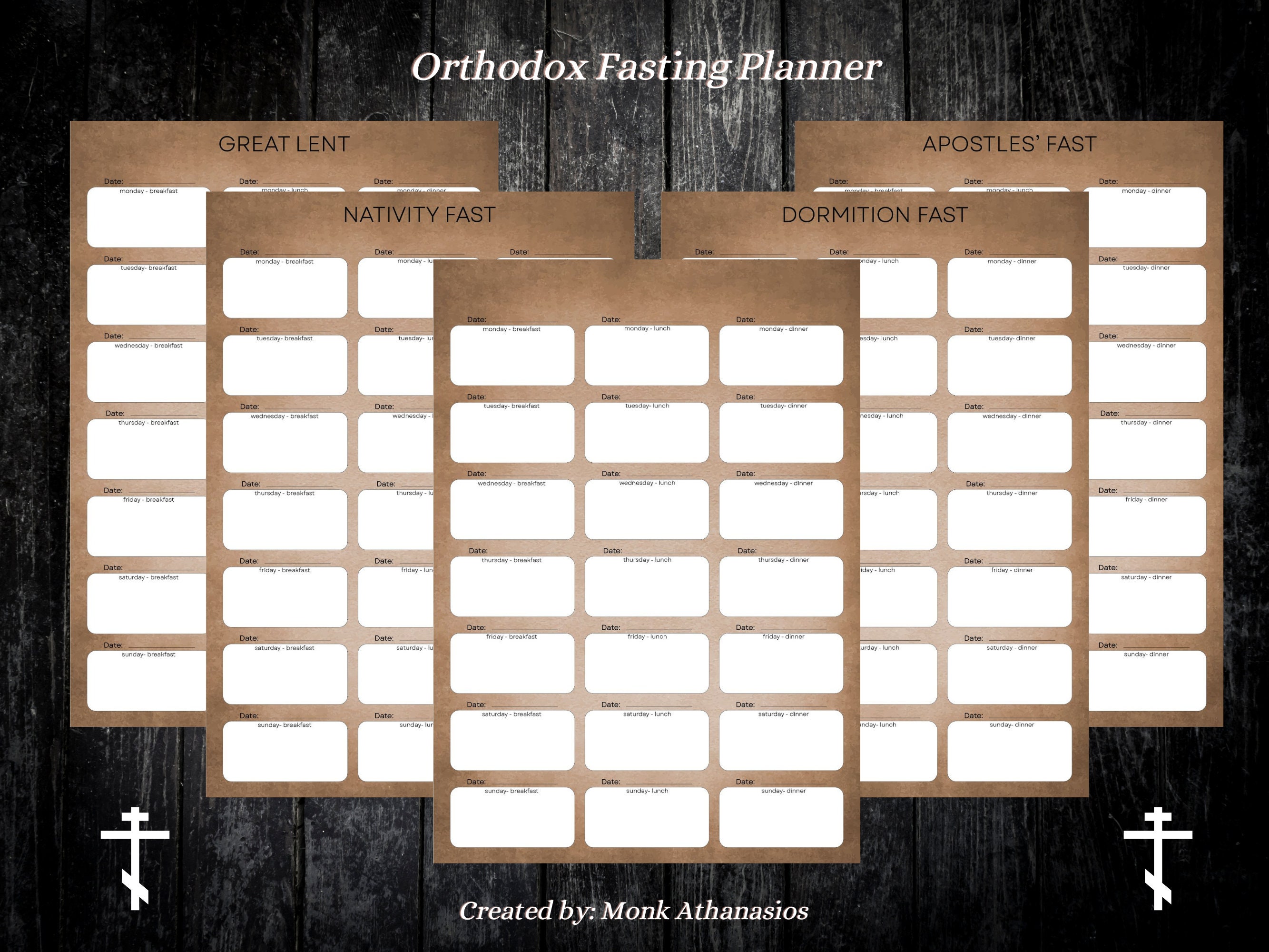 Orthodox Fasting Planner Orthodox Fasting Tracker Orthodox Fasting ...