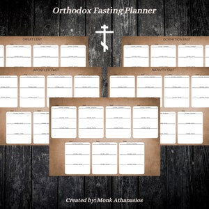 Orthodox Fasting Planner Orthodox Fasting Tracker Orthodox Fasting ...
