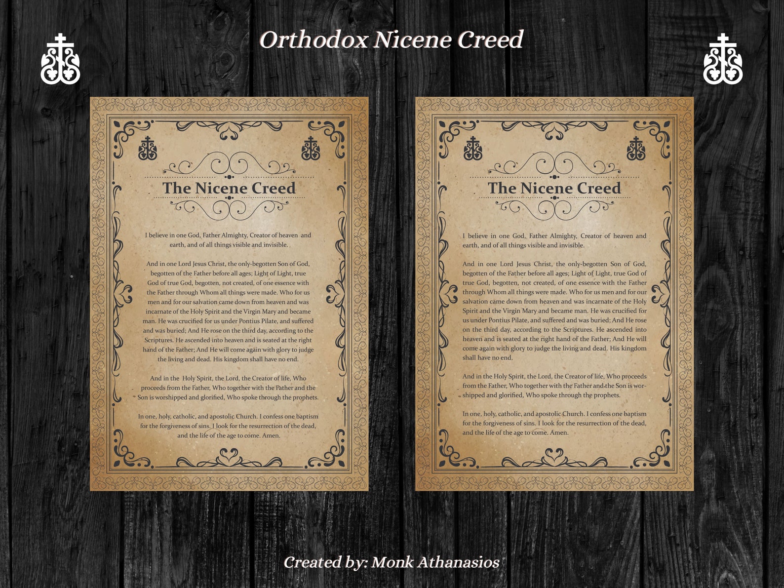 Orthodox Creed Nicene Creed Orthodox Symbol of Faith - Etsy