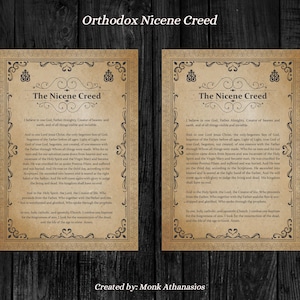Orthodox Creed Nicene Creed Orthodox Symbol of Faith Confession of ...