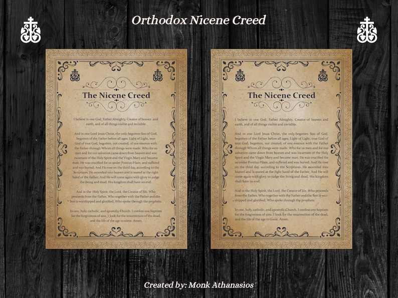 Orthodox Creed Nicene Creed Orthodox Symbol of Faith - Etsy