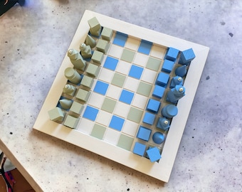 Barbie Unique Design Chess Set Handmade, Minimalist Style, Pastel ...