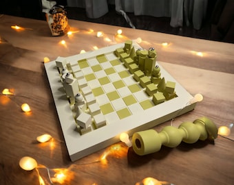 Barbie Unique Design Chess Set Handmade, Minimalist Style, Pastel ...