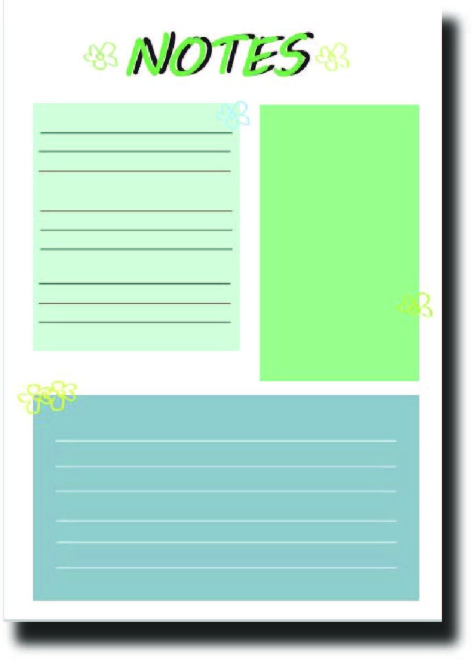Notes Page Printable Pink, Notes Page Planner, Printable Notes, Notes ...