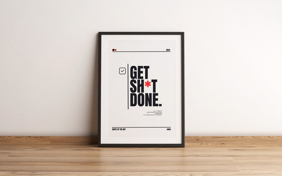 Get Things Done Poster Office Wall Art Printable - Etsy
