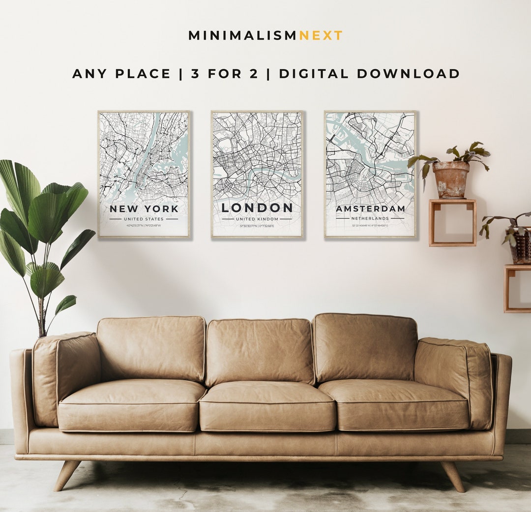 Custom Map Prints Any Location With 3 for 2 Offer City Print, City Map ...