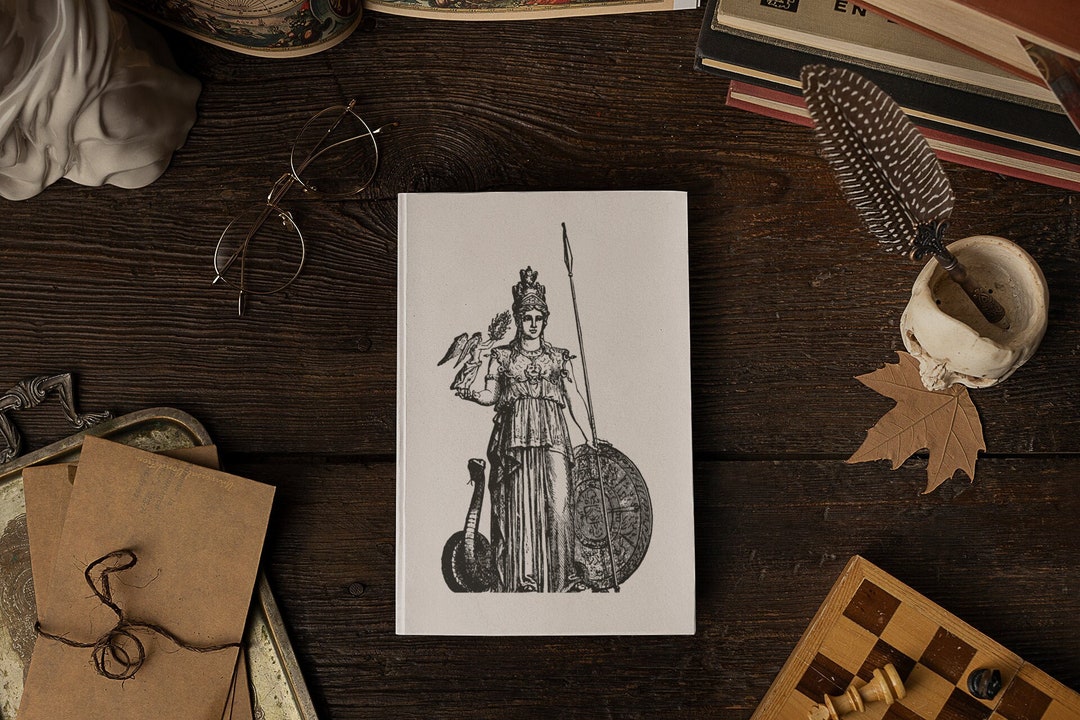Athena With Spear Journal Hard Cover Greek Goddess Mythology Ancient ...