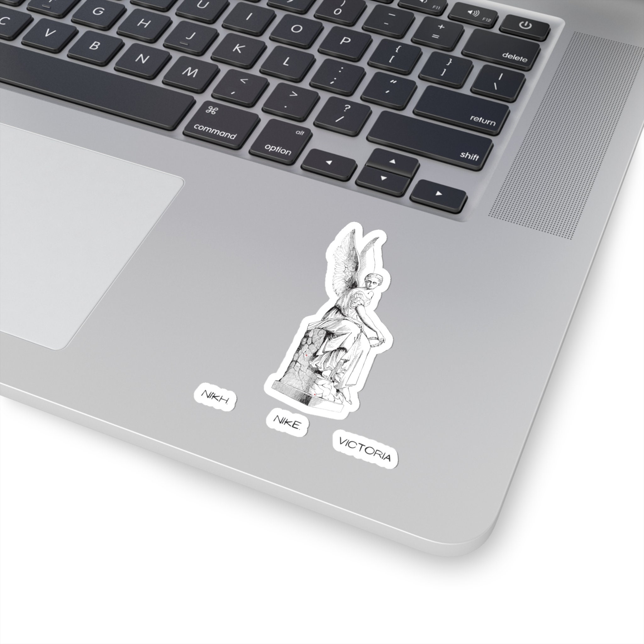 Nike Sticker Vintage Transparent White Greek God Goddess of Victory ...