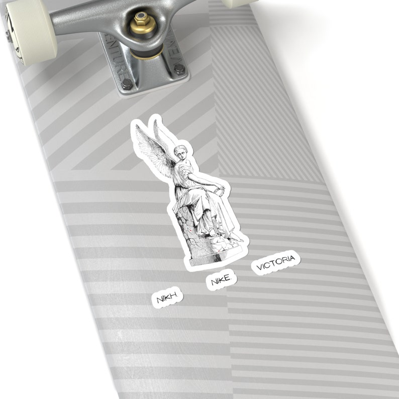 Nike Sticker Vintage Transparent White Greek God Goddess of Victory ...