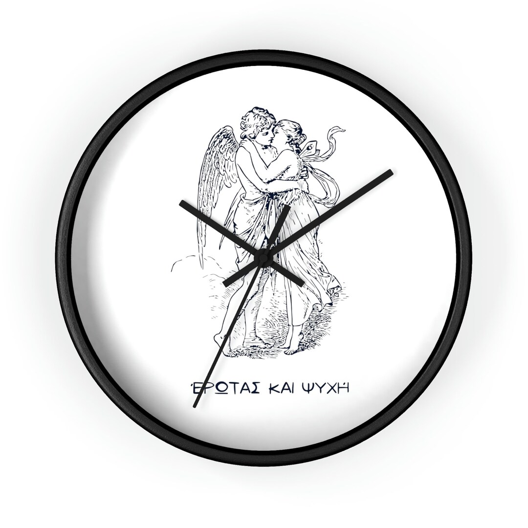 Greek God Clock **customizable Colour and Image** Eros Cupid Psyche ...