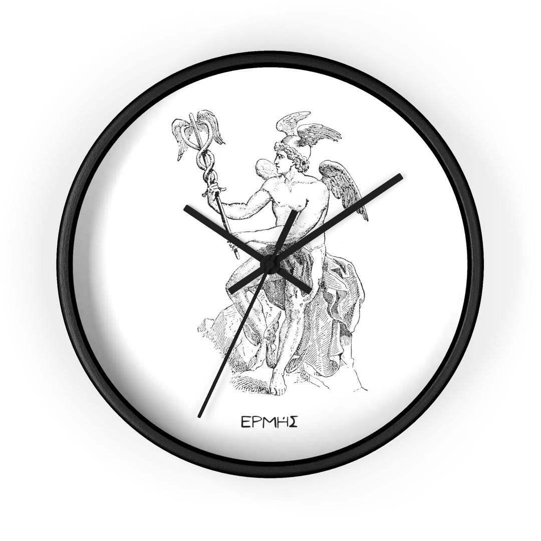 Custom Hermes Greek God Clock Roman Mercury Ancient Greece Rome ...