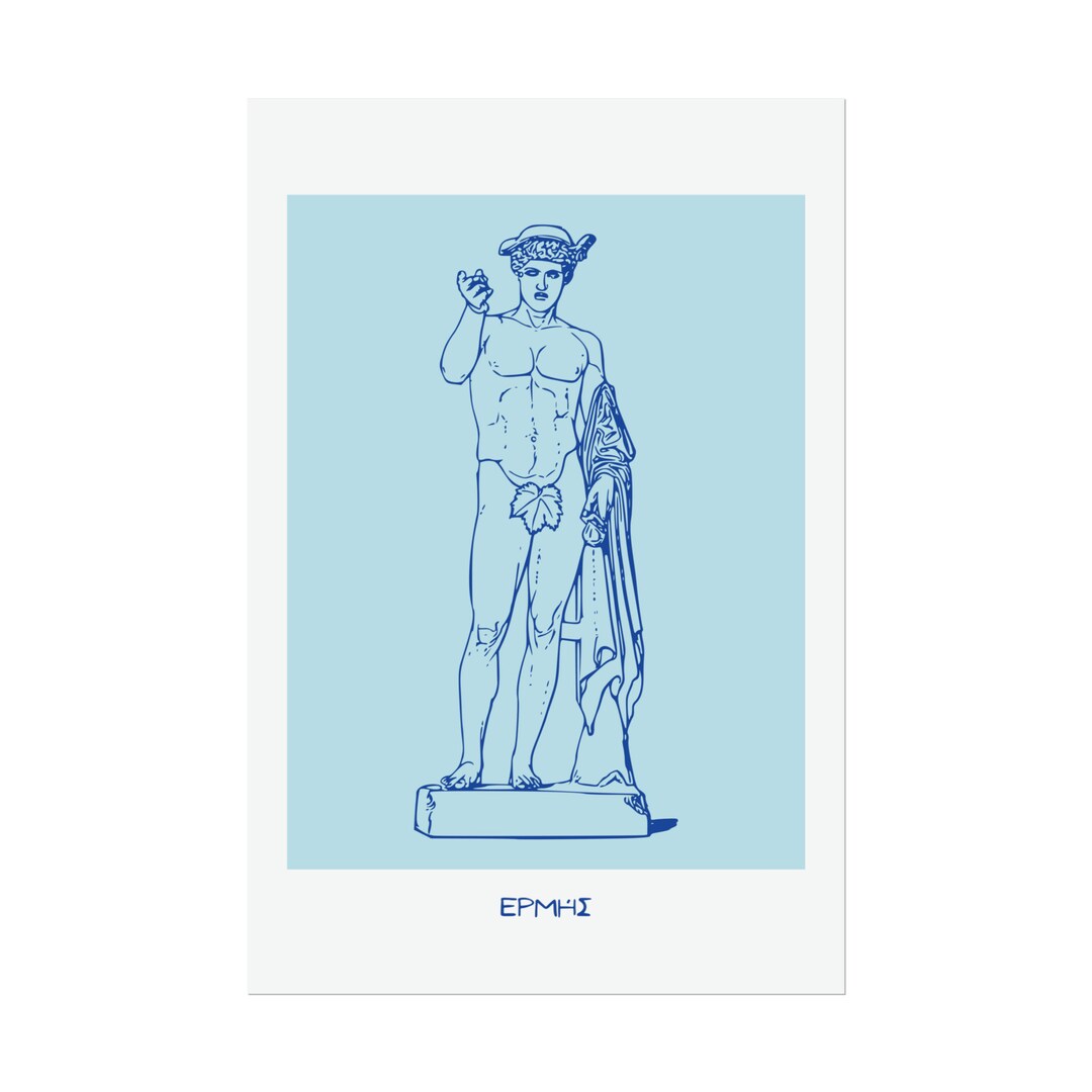 Hermes Poster customizable Colour Wall Art Graphic Vertical Greek God ...