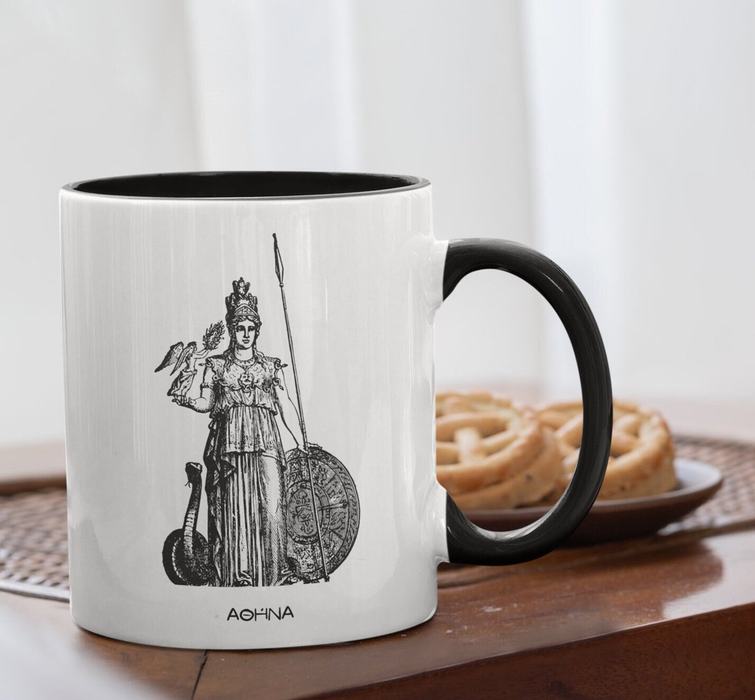 Athena With Spear Greek Goddess Mug *free Customizable Colour ...