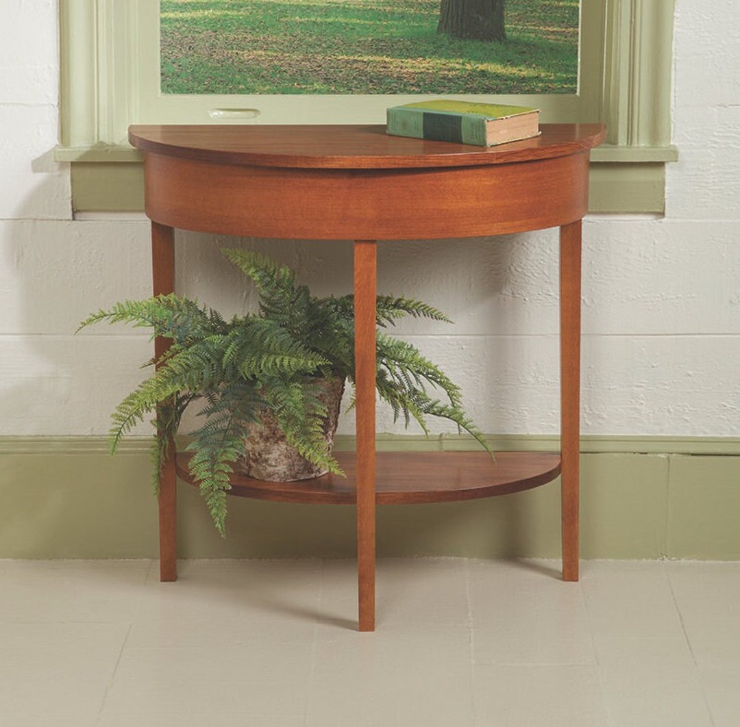 Shaker Half Round Table Made in Maine - Etsy