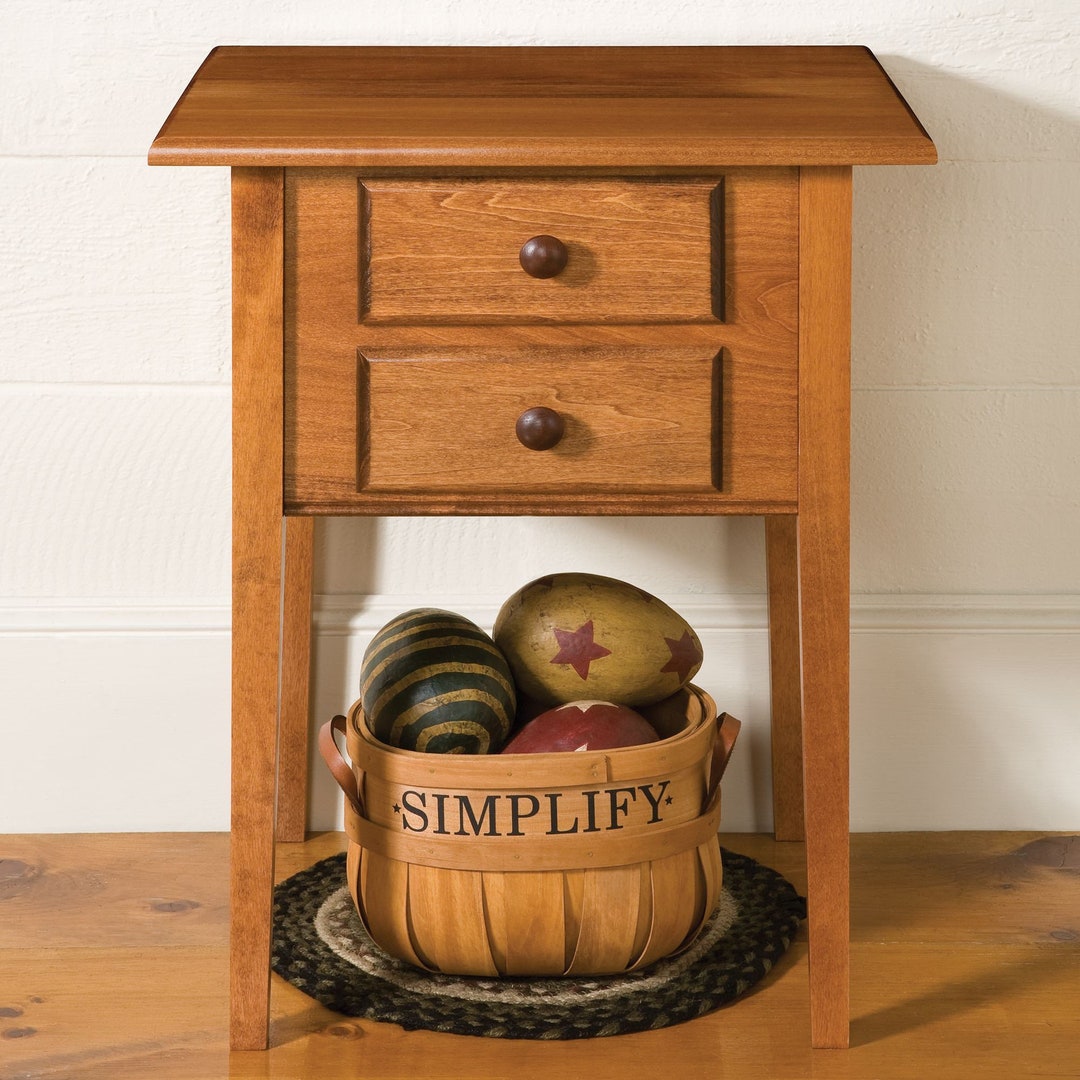Handcrafted Shaker Two Drawer Table Made in Maine - Etsy
