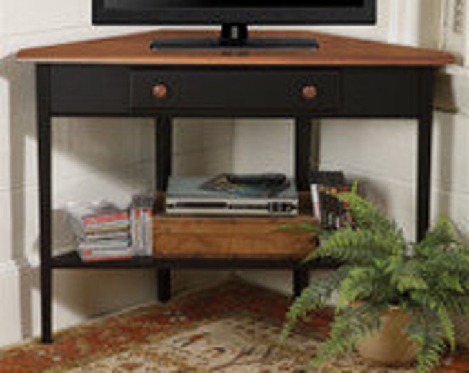 Handcrafted Shaker Corner TV Stand. Made in Maine - Etsy