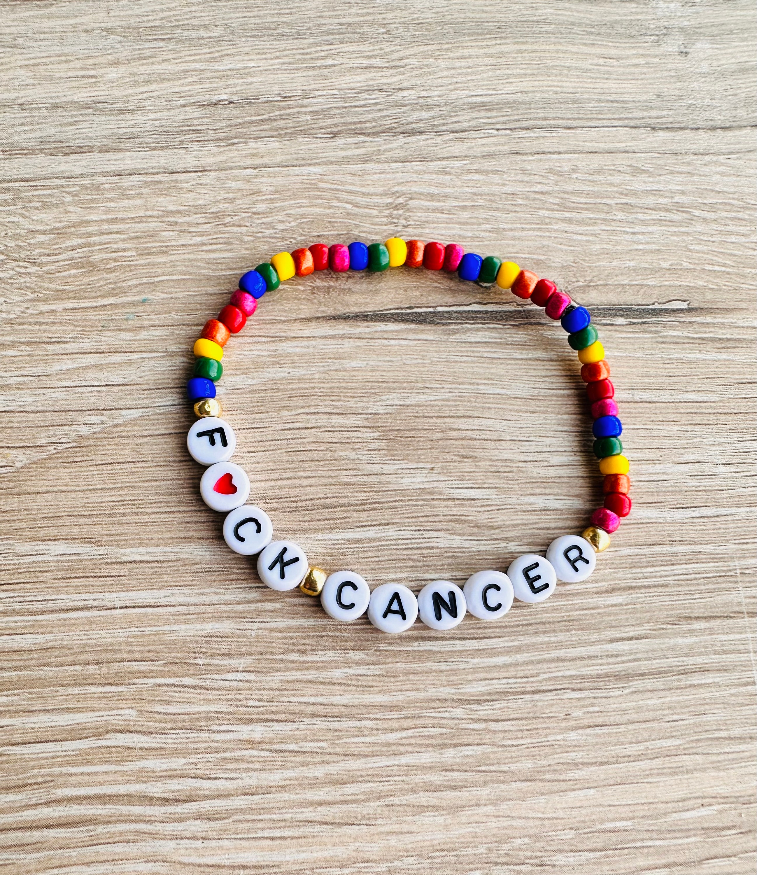 Adult *FUCK*CANCER* Bracelet | Custom Bracelet | Name Bracelet | Word ...