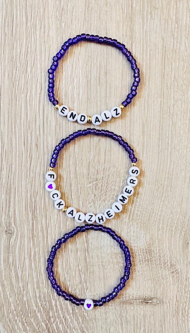 F*CK ALZHEIMERS Bracelet | End Alz | Alzheimer's Awareness | Word ...