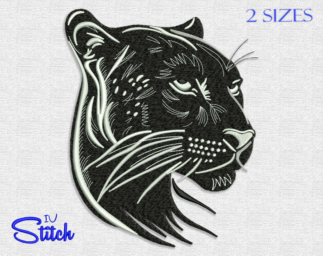 Graceful Panther Embroidery Design, 2 Sizes, Multiformat - Etsy