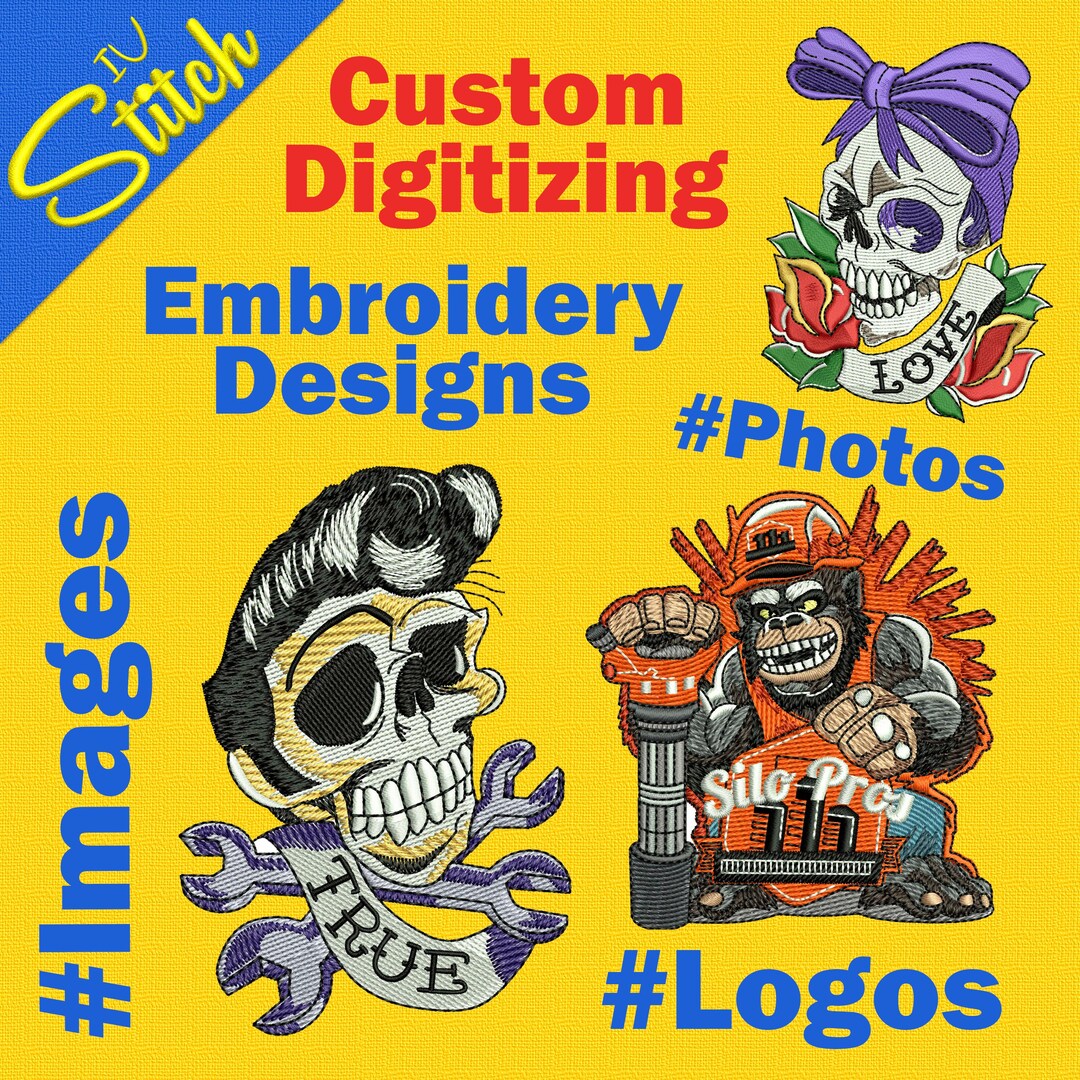 Custom Digitizing Embroidery Designs - Etsy