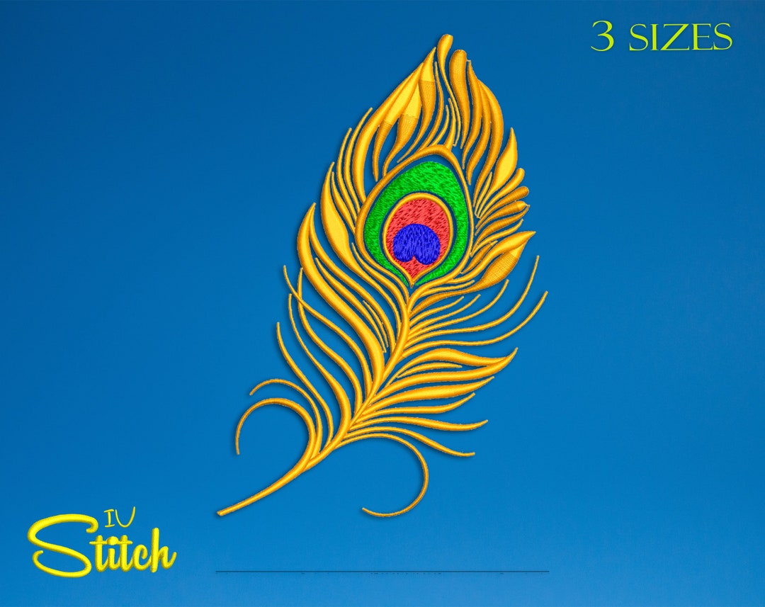 Unique Peacock Embroidery Design, 3 Sizes, Multiformat - Etsy