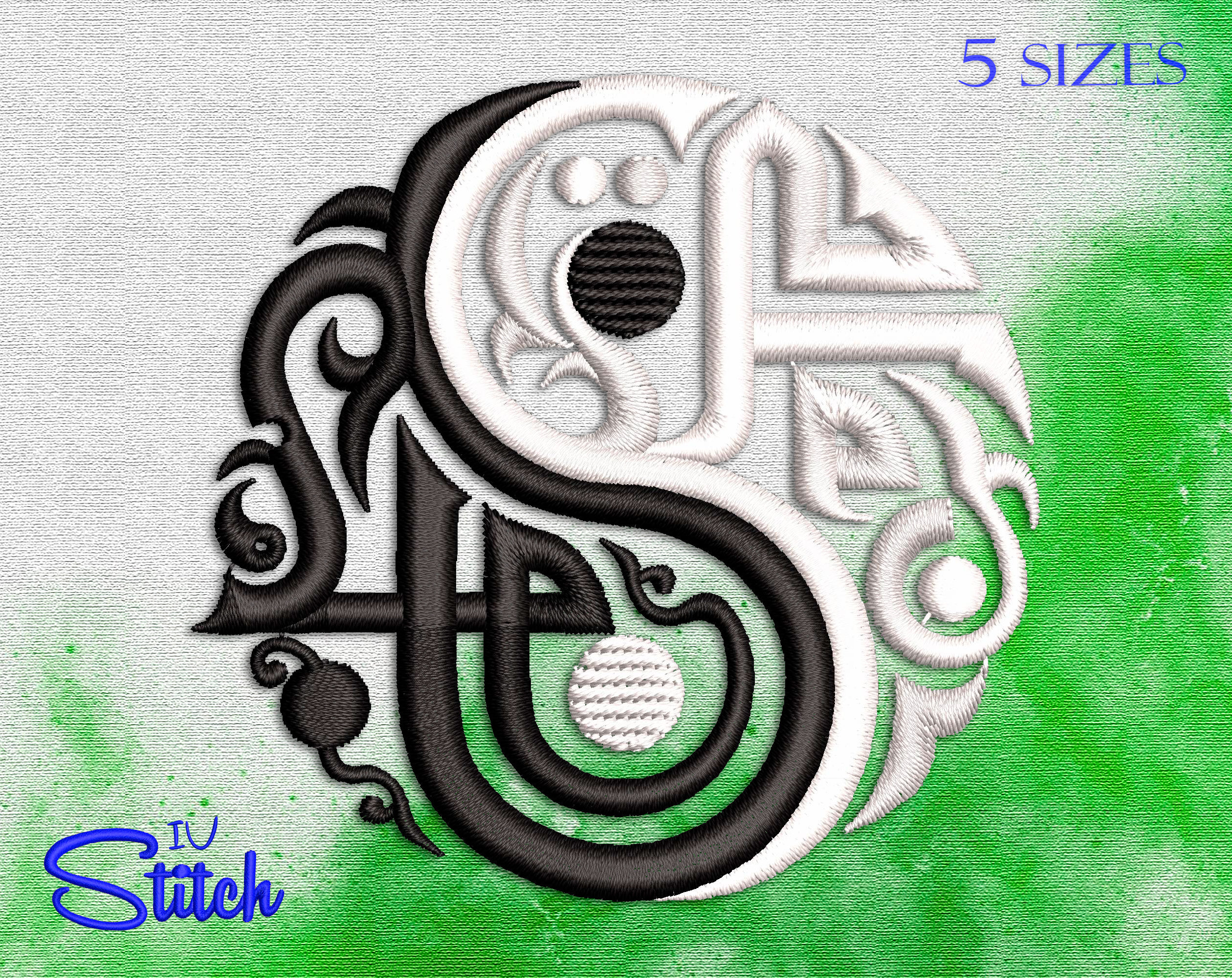 Yin Yang Collection Embroidery Designs, 12 Designs, Multiformat ...