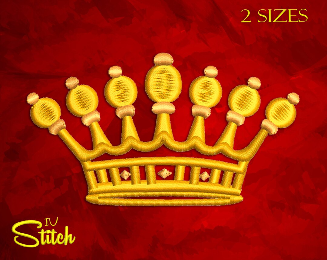 Queen's Crown Embroidery Designs, 2 Sizes, Multiformat - Etsy