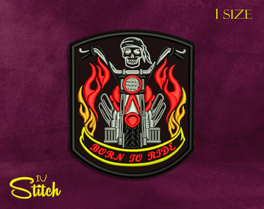 Born to Ride Embroidery Design, 1 Size, Multiformat - Etsy