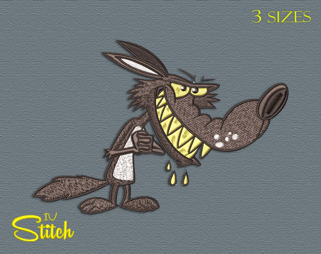 Cartoon Evil Wolf Embroidery Desingn, 3 Sizes, Multiformat - Etsy