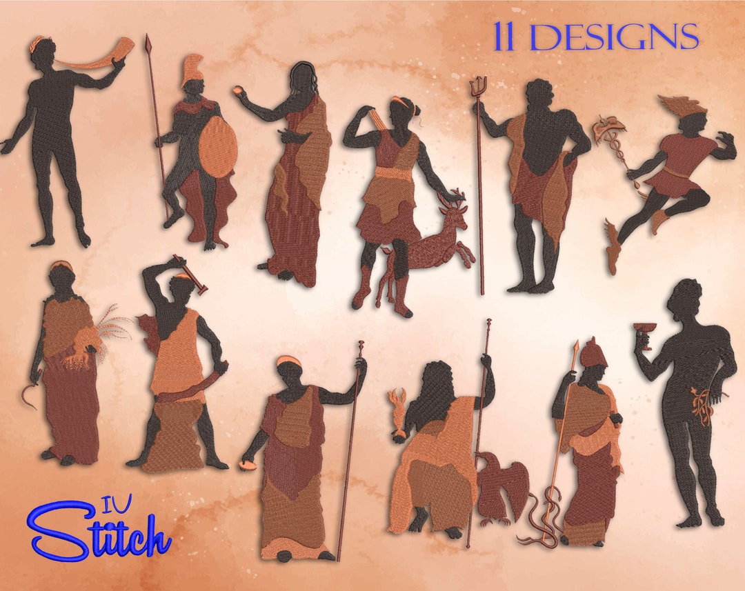 Greek Gods Collection Embroidery Designs, 11 Designs, 2 Sizes ...