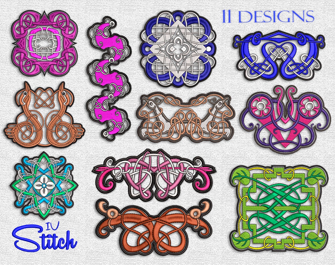 Celtic Symbols Collection Embroidery Designs 4 Sizes 11 Designs