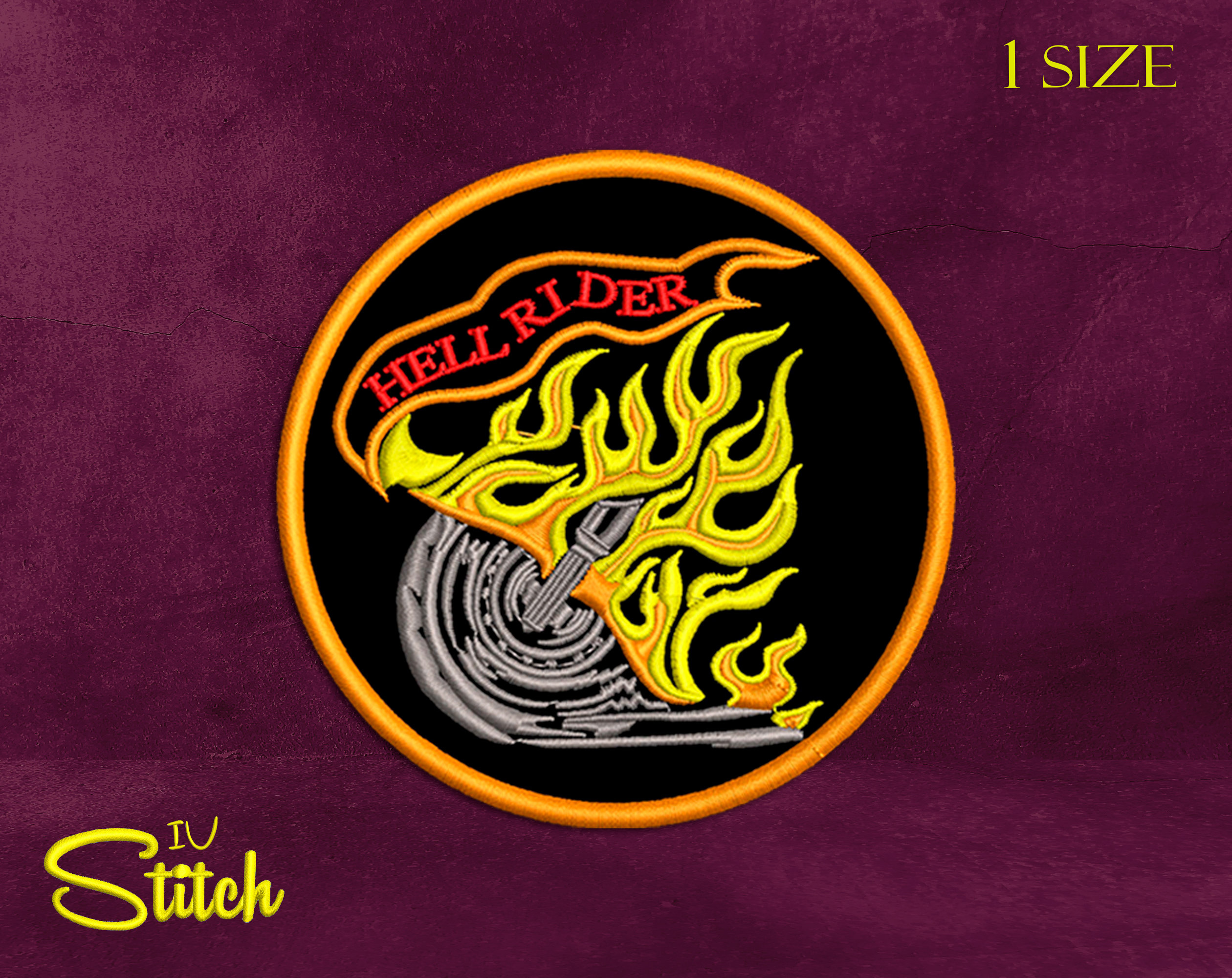 Hell Rider Embroidery Design 1 Size Multiformat - Etsy