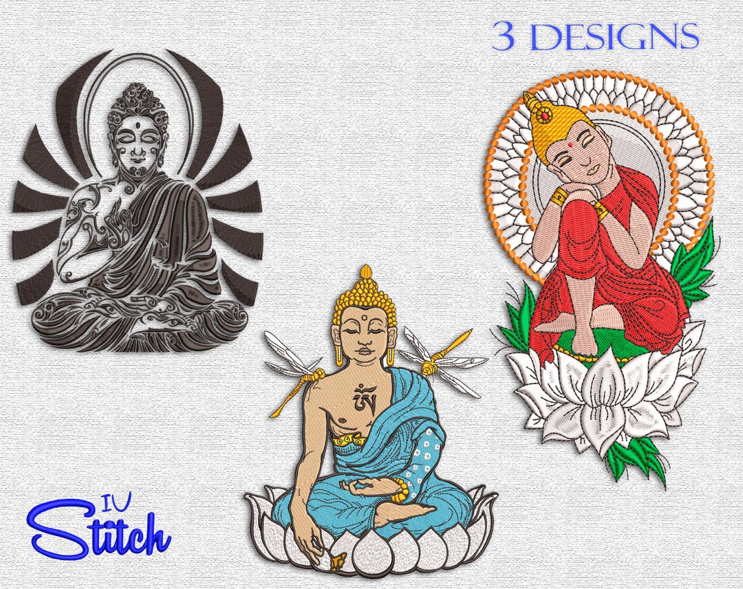 Buddha Collection Embroidery Designs, Multisizes, 10 Designs ...