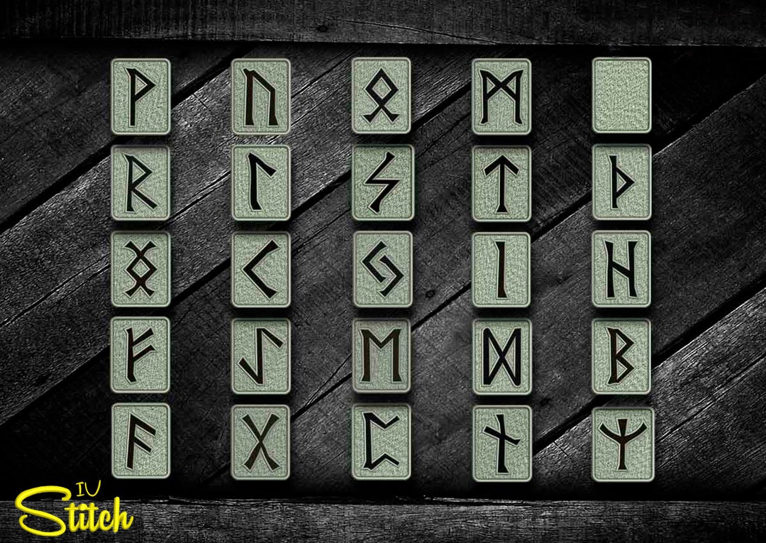Rune Collection Embroidery Designs, 1 Sizes, 25 Designs, Multiformat - Etsy