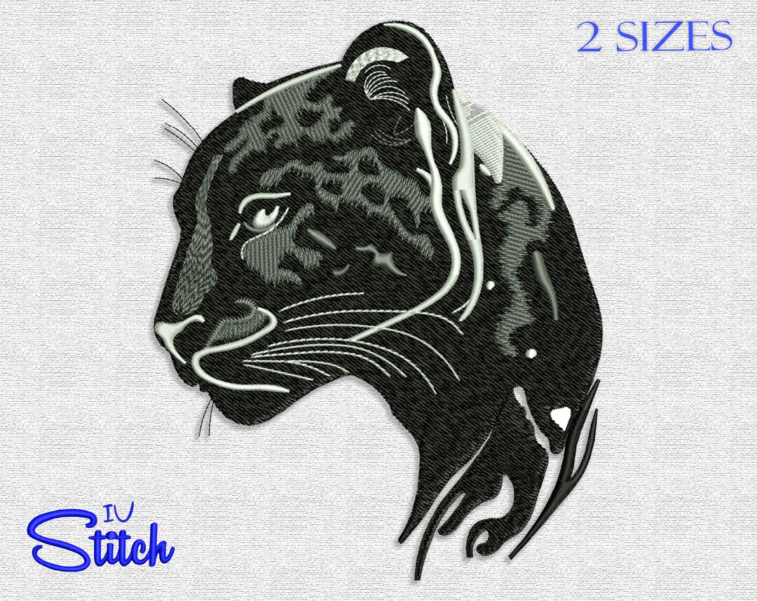 Bewitching Panther Embroidery Design, 2 Sizes, Multiformat - Etsy