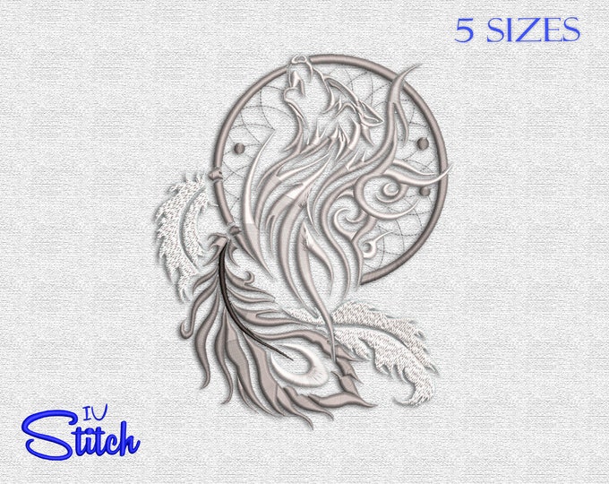 Howling Tribal Wolf Emboidery Design, 4 Sizes, Multiformat - Etsy Canada