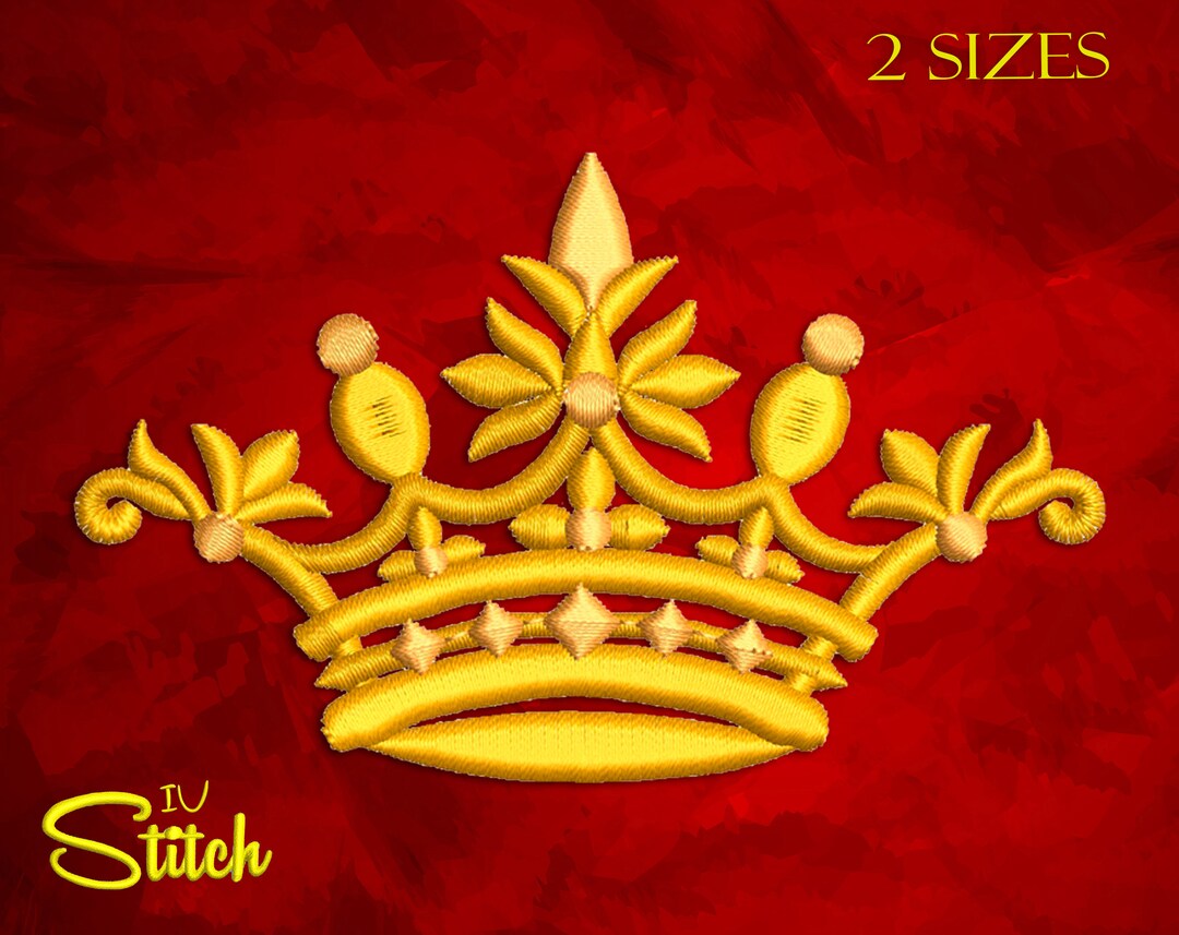 Prince’s Crown Embroidery Designs, 2 Sizes, Multiformat - Etsy